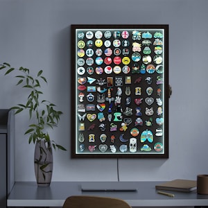 Wood Pin Display Case, Pin Display Box, Dustproof Badge Box, Jewelry ...