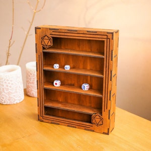 Dice Display Shelf, Wooden Dice Holder, Dice Storage Box, Dice Display ...
