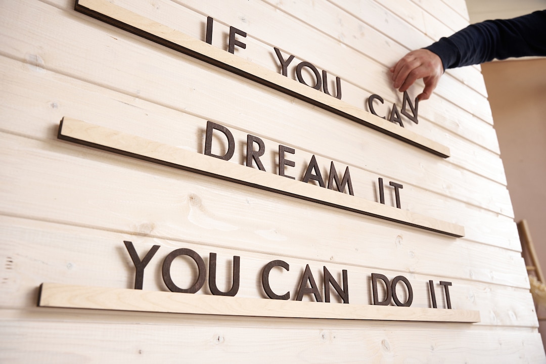 Letter Shelves, Statement Letter Ledges, Letter Ledge Sign, Wall ...