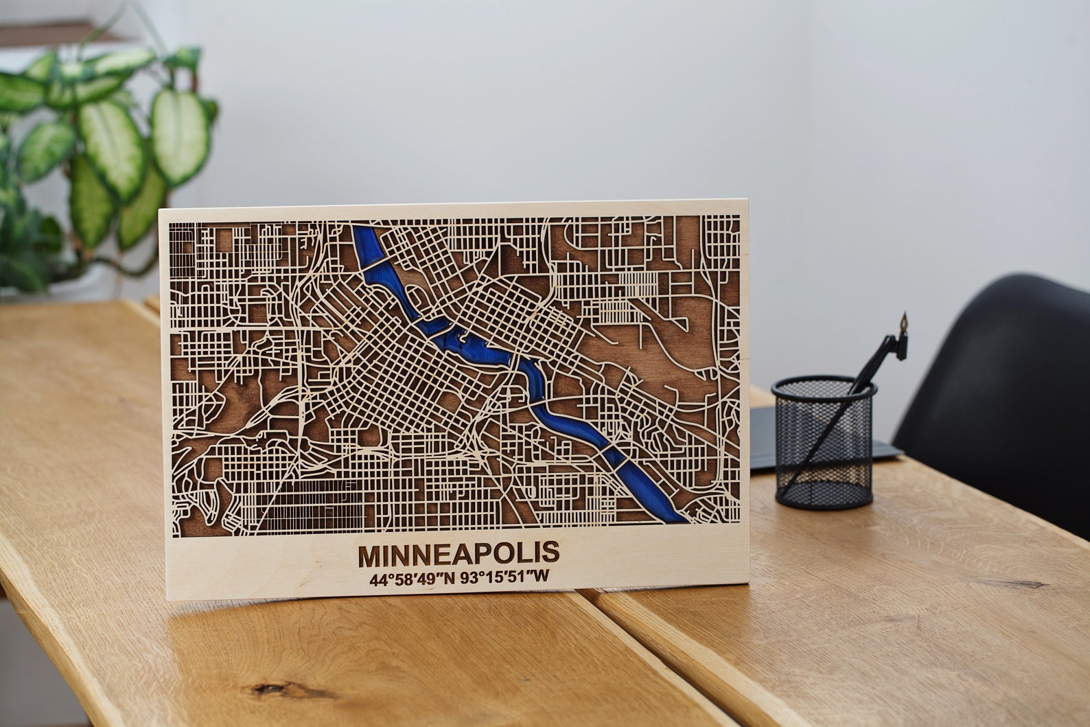 Minneapolis Map, 3D City Map, Wooden Map, Housewarming Gift, Home Decor ...