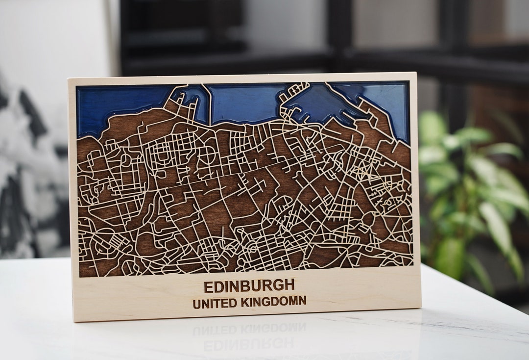 Edinburgh 3D City Plan City Woodland City Map Edinburgh Map Print Art ...