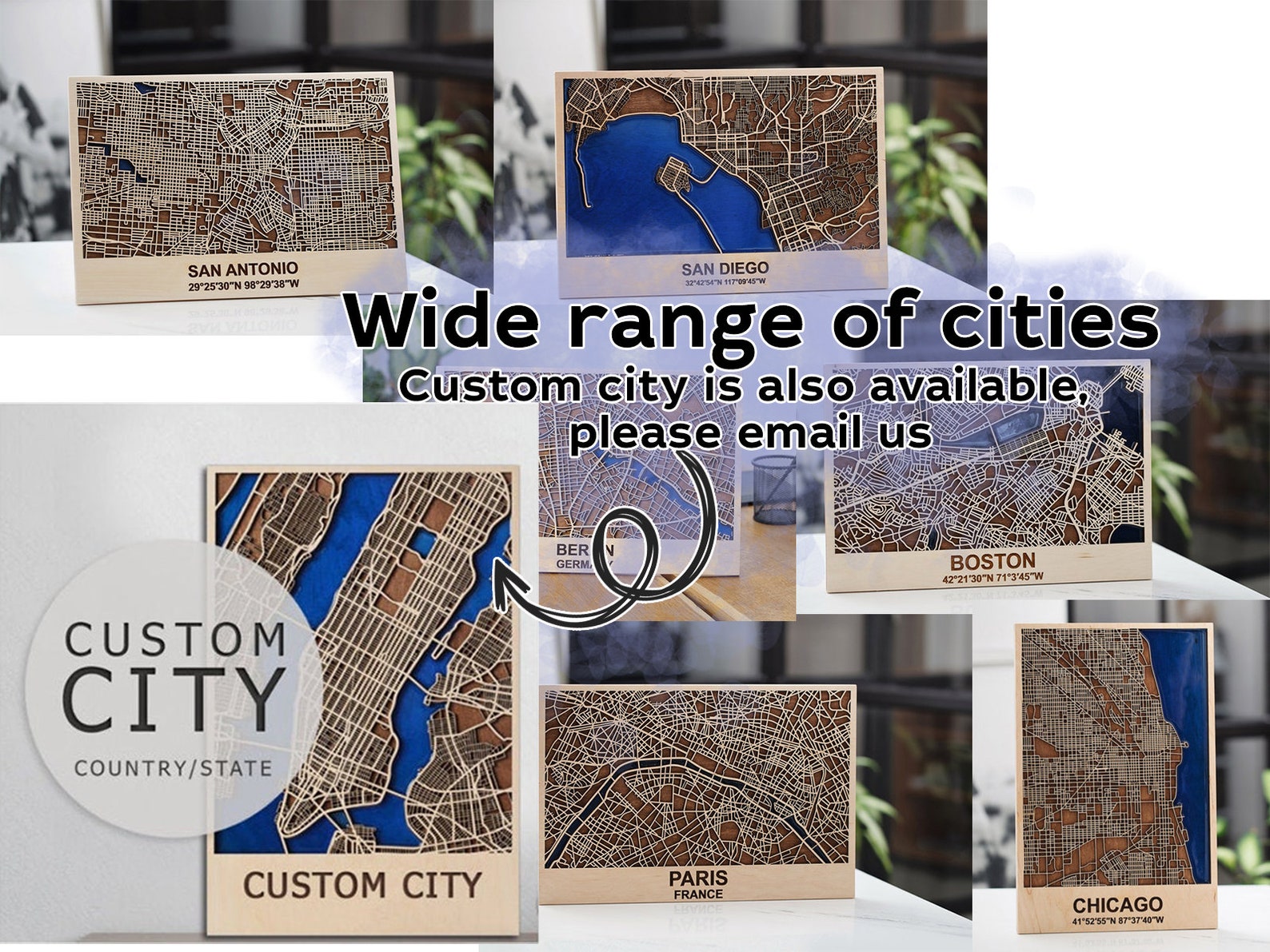 Minneapolis Map, 3D City Map, Wooden Map, Housewarming Gift, Home Decor ...