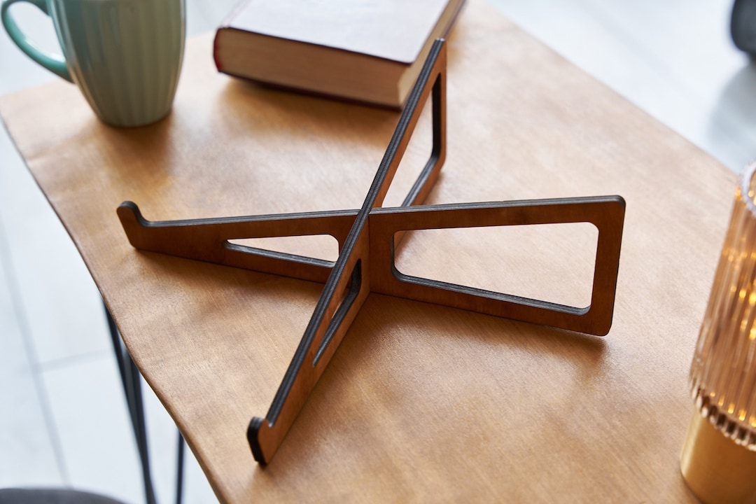 Wooden Laptop Stand, Portable Laptop Stand, MacBook Stand, Wooden Stand ...