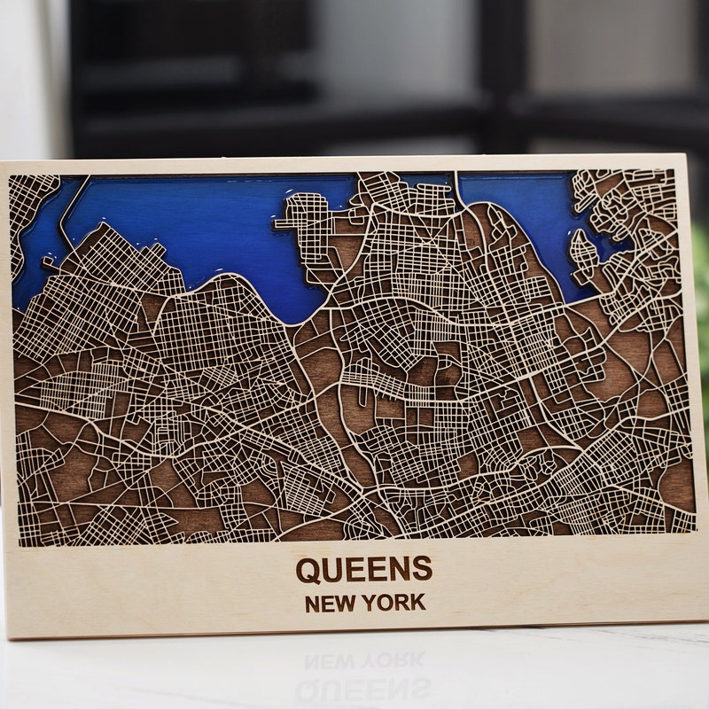 Queens Map - Etsy