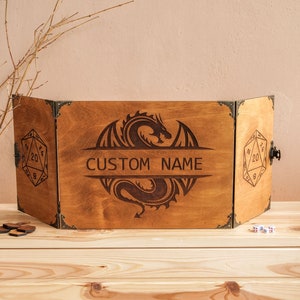 Dungeon Master Screen, Wooden DM Screen, Personalized Dnd Screen Wood ...
