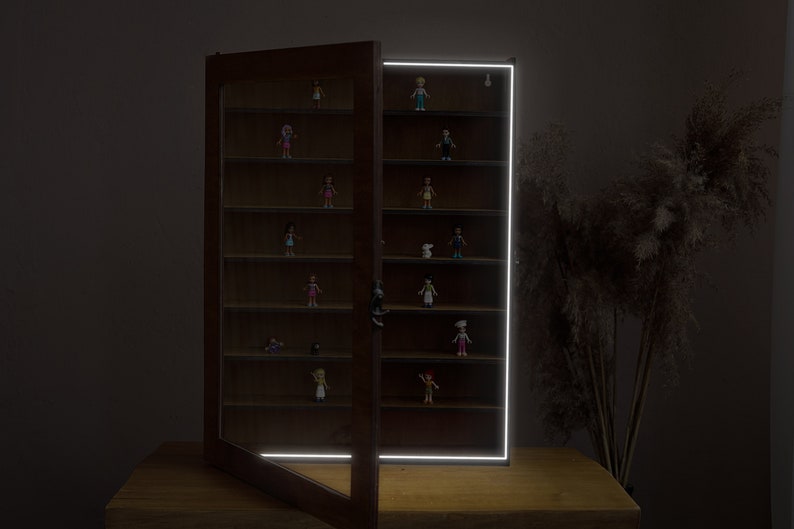 Led Wood Display Case Display Shelves Organizer Display - Etsy