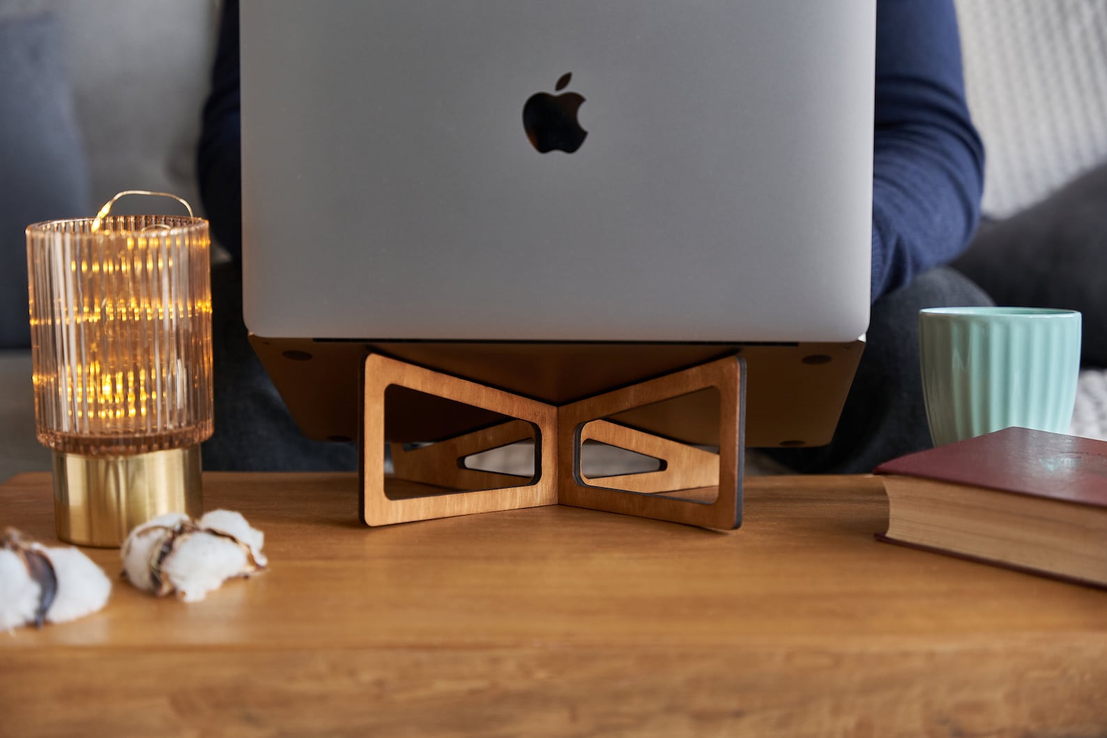 Wooden Laptop Stand, Portable Laptop Stand, MacBook Stand, Wooden Stand ...