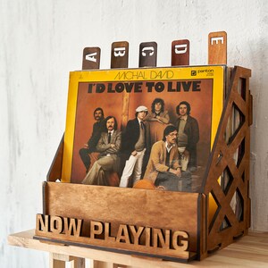 Now Playing Record Holder, Record Holder Stand, Vinyl Record Storage ...
