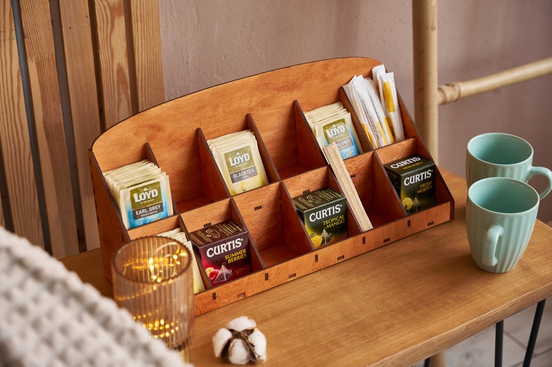 Wood Tea Organizer Tea Bag Holder Tea Rack Tea Box - Etsy