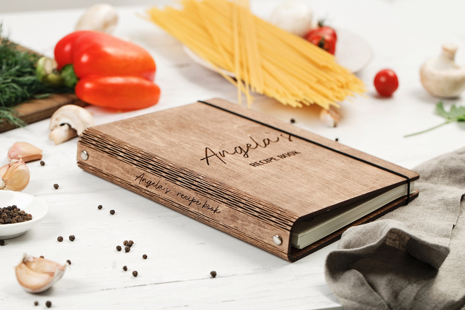 Personalized Binder Cookbook Mother Day Gift Wooden Recipe - Etsy