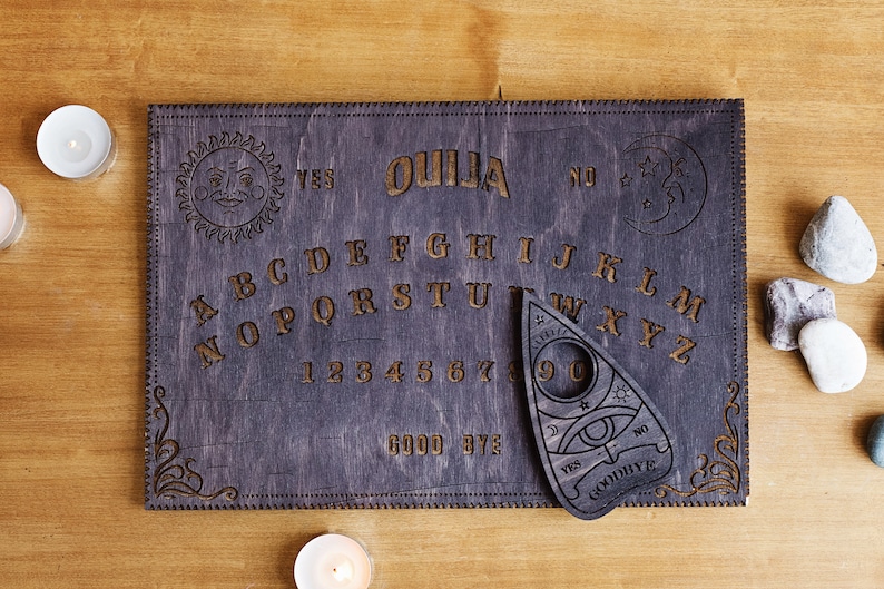Wood Ouija Board, Talking Board, Occult Game Board, Board Games ...