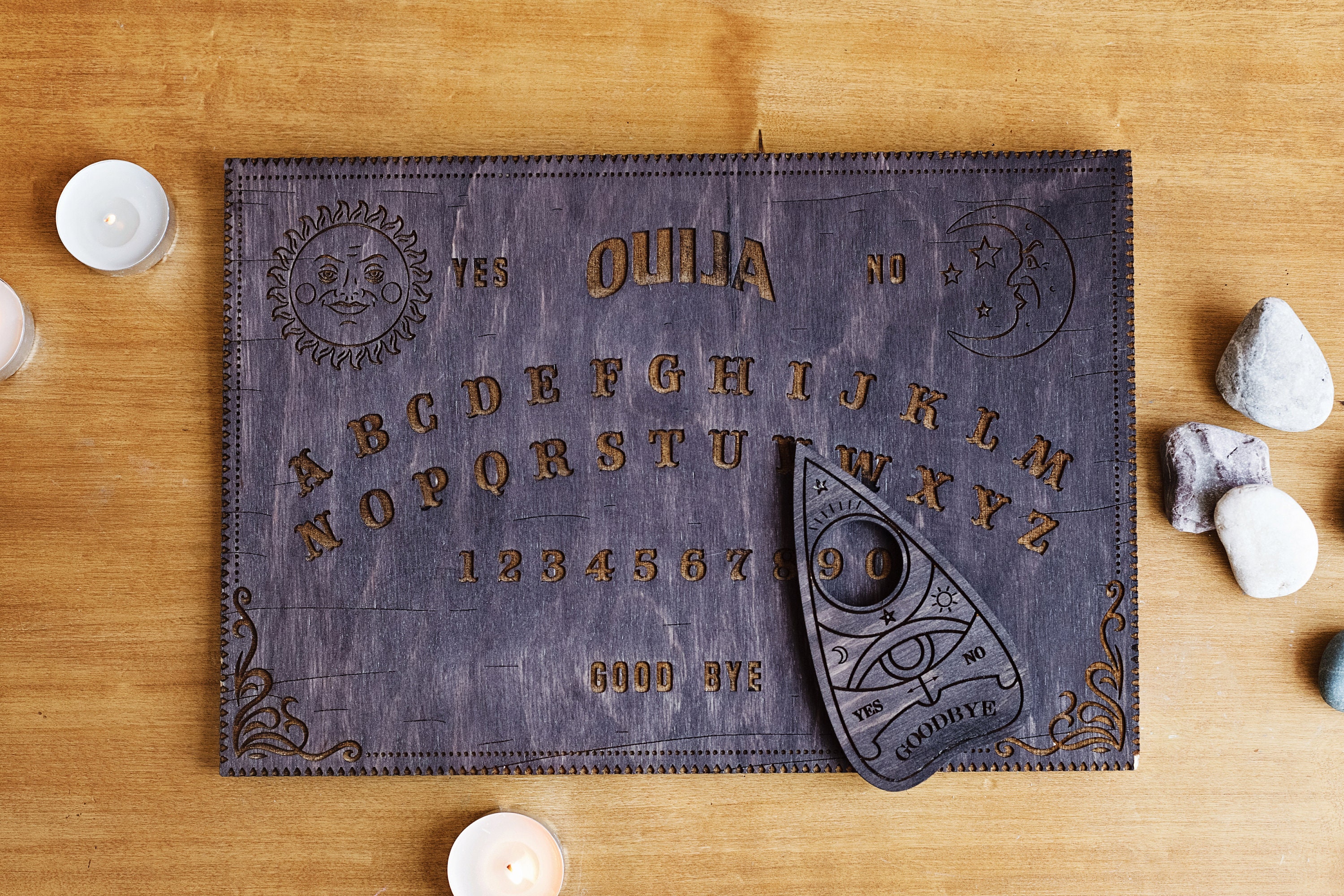 Ouija Board From Wood, Classic Spirit Board Ouija, Occult Practice ...