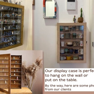 Display Shelf Case, Wood Display for Collectibles, Display Case for ...
