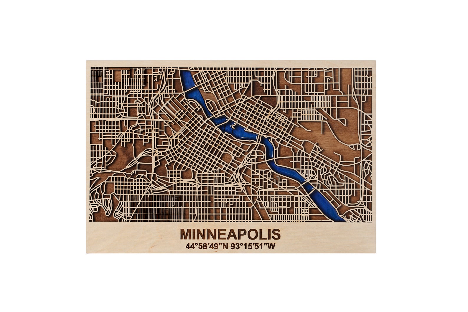 Minneapolis Map, 3D City Map, Wooden Map, Housewarming Gift, Home Decor ...