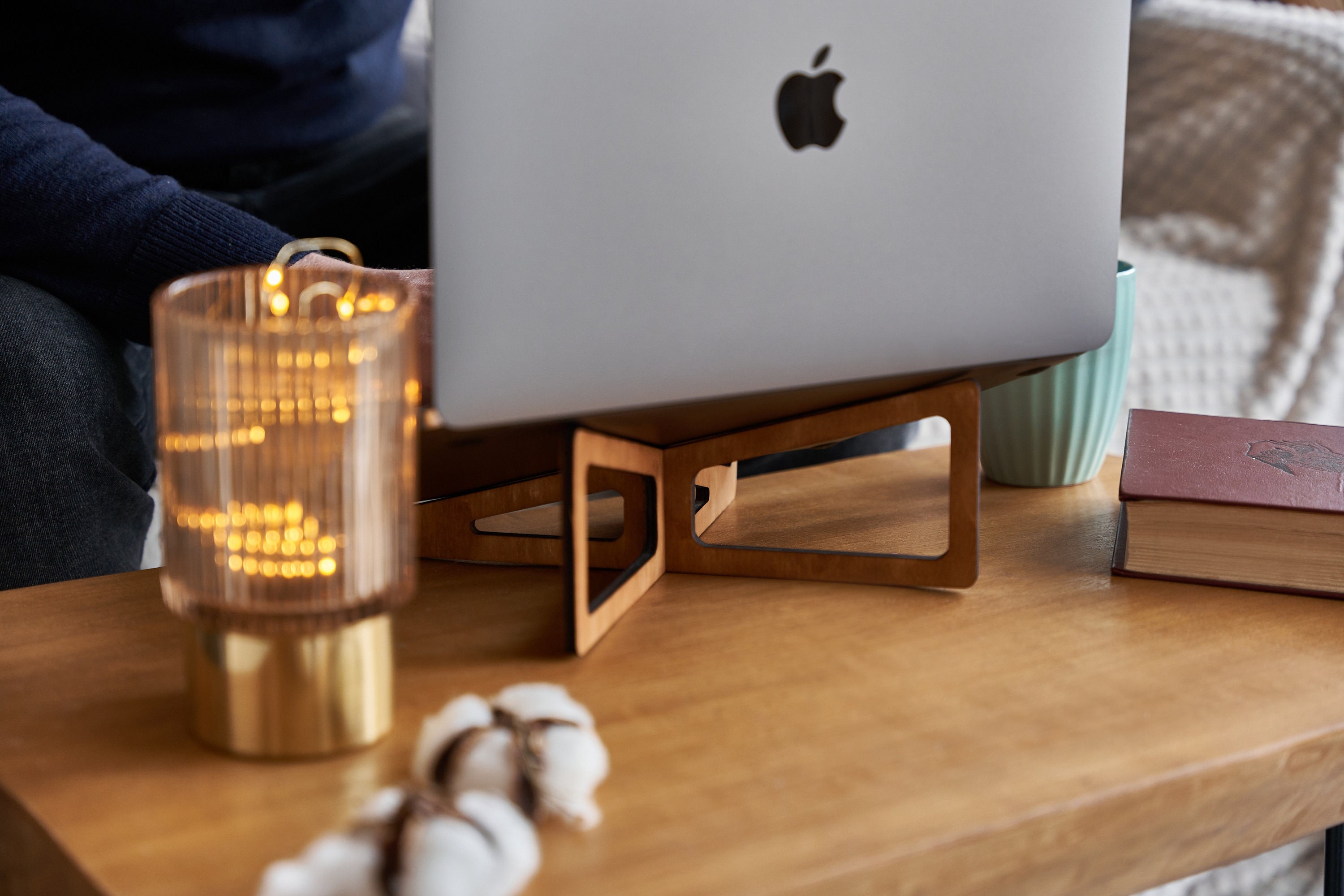 Wooden Laptop Stand, Portable Laptop Stand, MacBook Stand, Wooden Stand ...