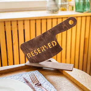Reserved Table Sign, Reserved Sign, Tabletop Sign, Wooden Reserved Sign ...