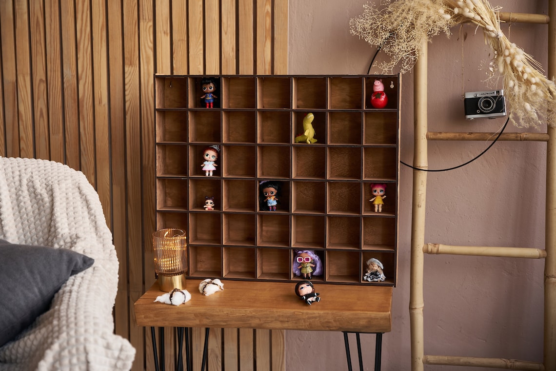 Tie Display Shelf Case Wood Tie Display Case Groomsmen Gift - Etsy
