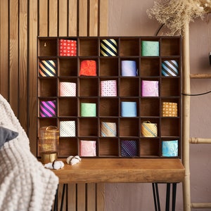 Tie Display Shelf Case, Wood Tie Display Case, Groomsmen Gift Box ...