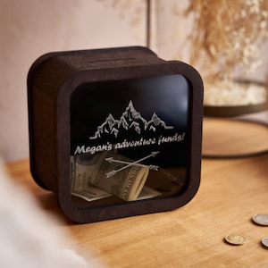 Wood Coin Bank Custom Money Box Custom Kids Piggy Bank - Etsy