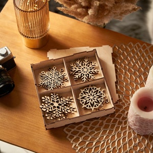 Christmas Decorations, Wood Christmas Ornaments, Holiday Decor ...