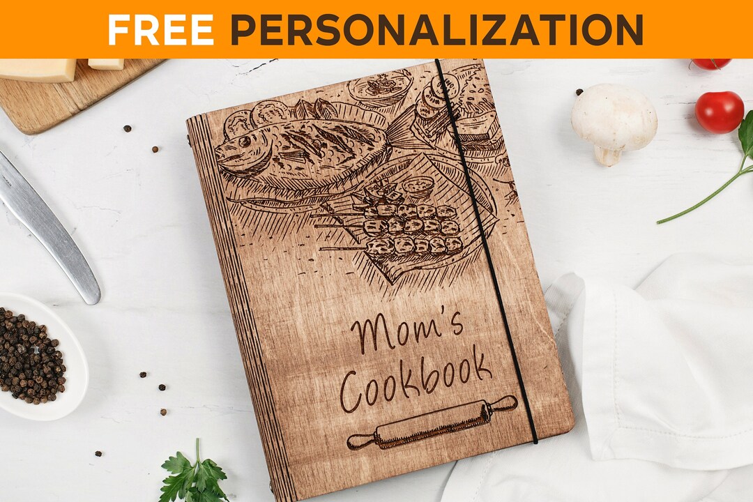 Personalized Mothers Day Gifts, Wood Recipe Book, Mom's Recipe Binder ...