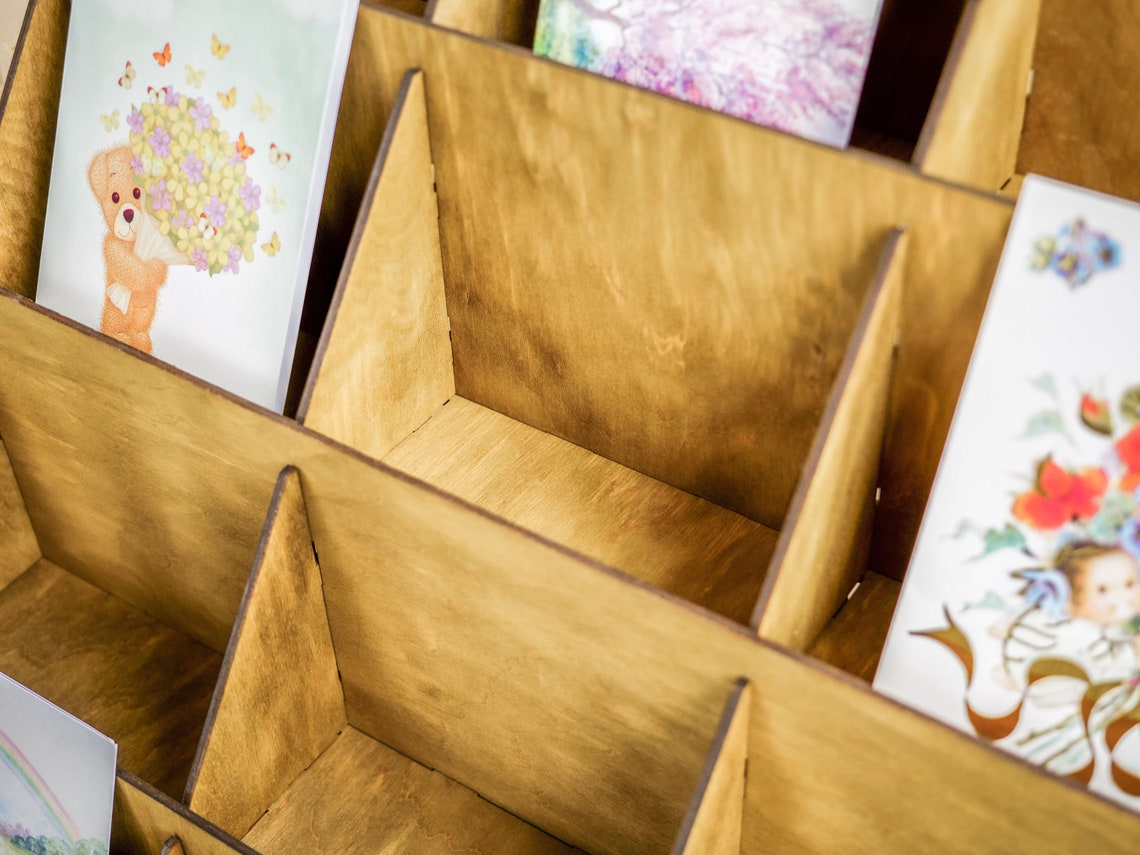 Greeting Card Rack, Display Stand Shelf, Postcard Rack Display, Retail ...