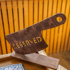 Reserved Table Sign, Reserved Sign, Tabletop Sign, Wooden Reserved Sign ...