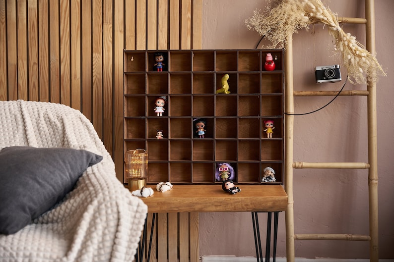 Display Shelf Case, Display Case for Figures, Wood Display Case ...