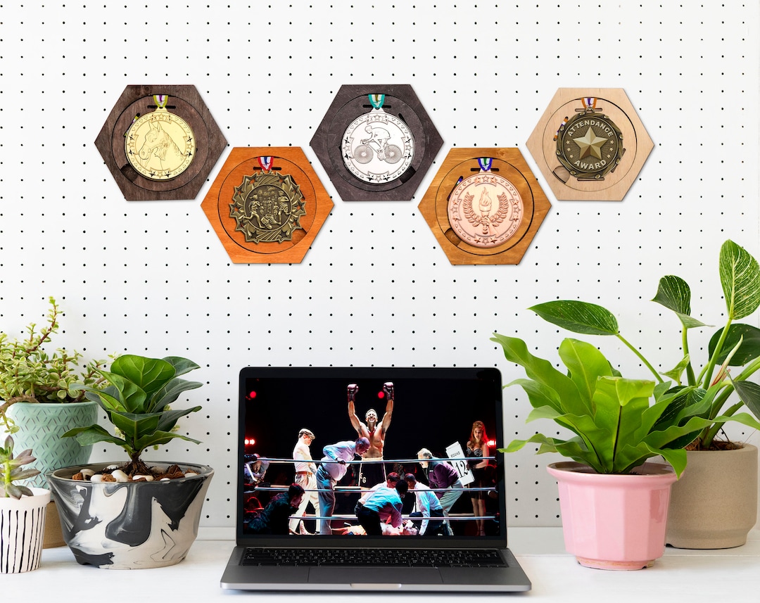 Wooden Modular Medal Display, Modular Medal Hanger Holder, Sport Medal ...
