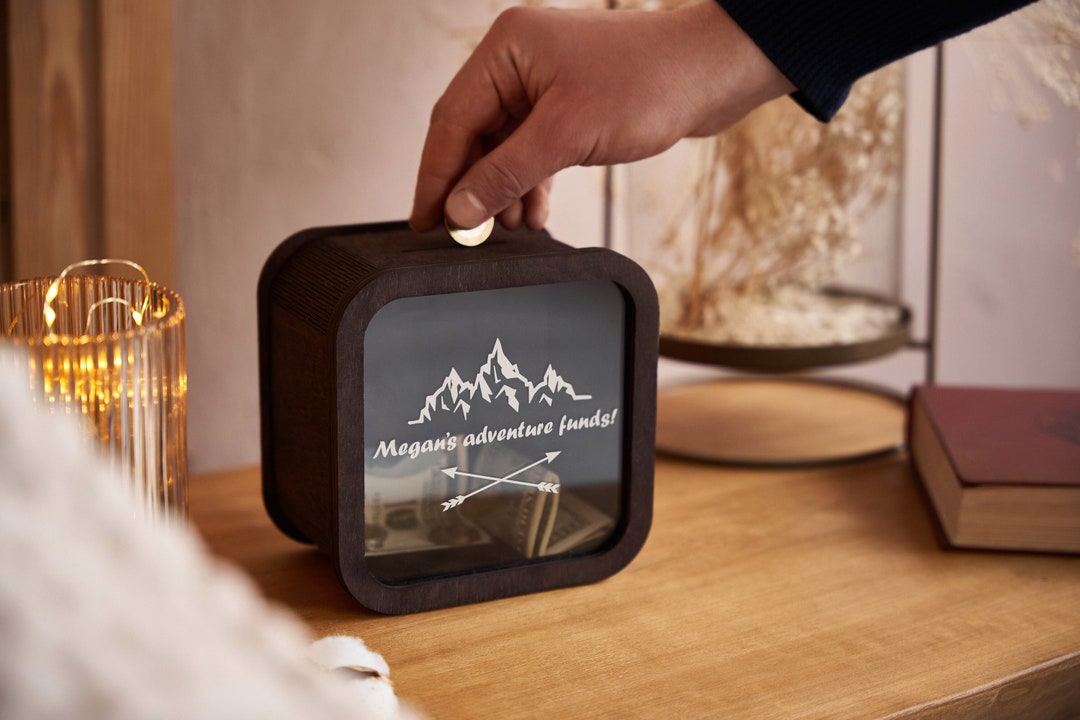 Wood Coin Bank, Custom Money Box, Custom Kids Piggy Bank, Money Bank ...