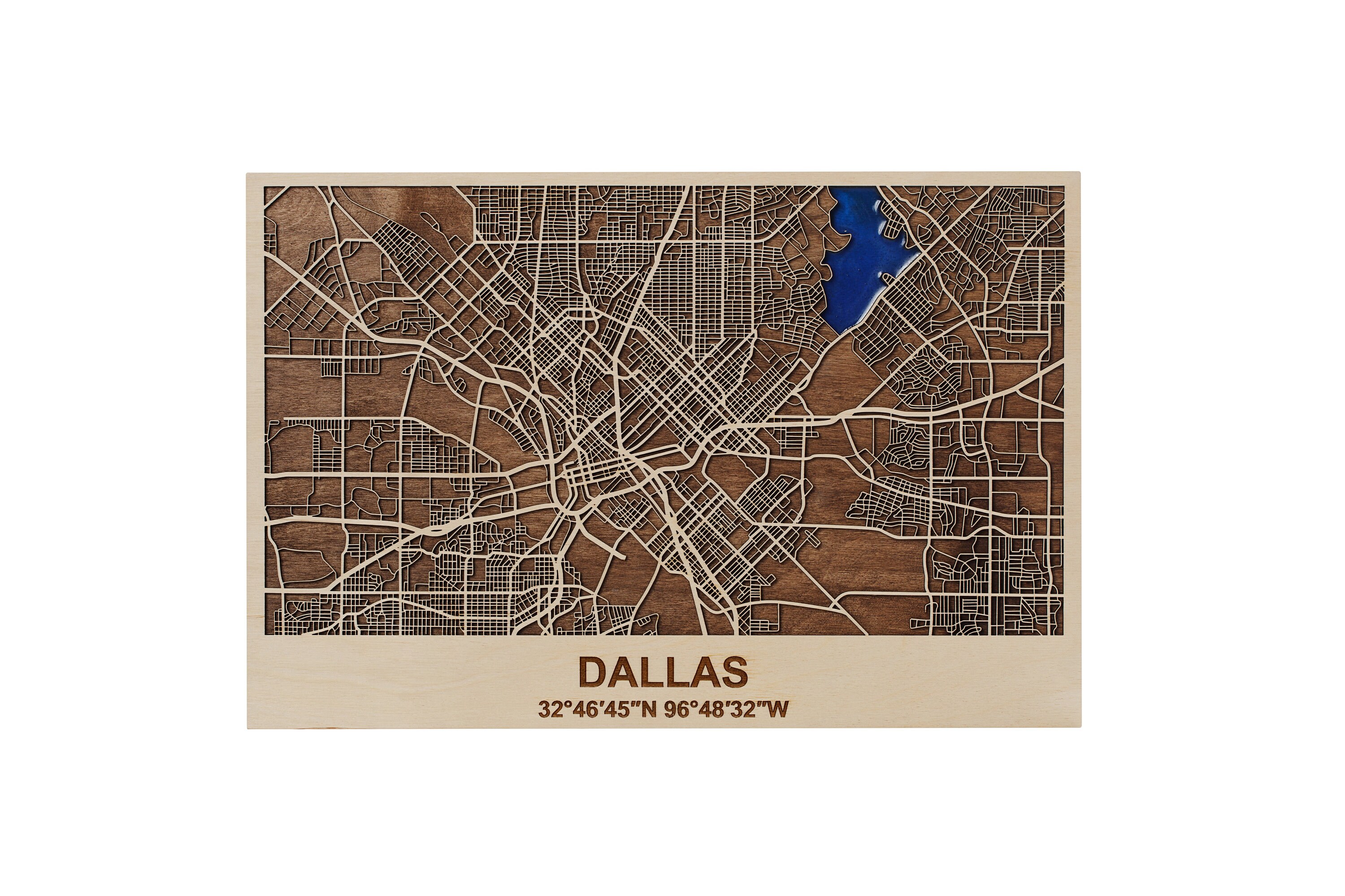 Dallas Wooden City Map Wall Art Laser Cut City Map City Map - Etsy