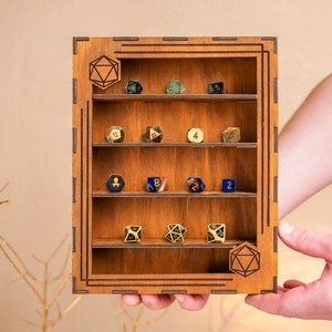Dice Display Shelf, Wooden Dice Holder, Dice Storage Box, Dice Display ...