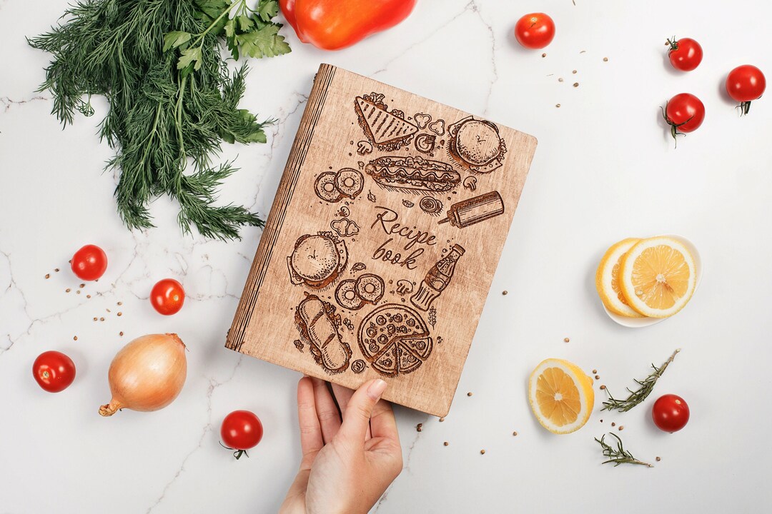 Wooden Bakery Recipe Book, Personalized Recipes Book, Custom Cook Book ...