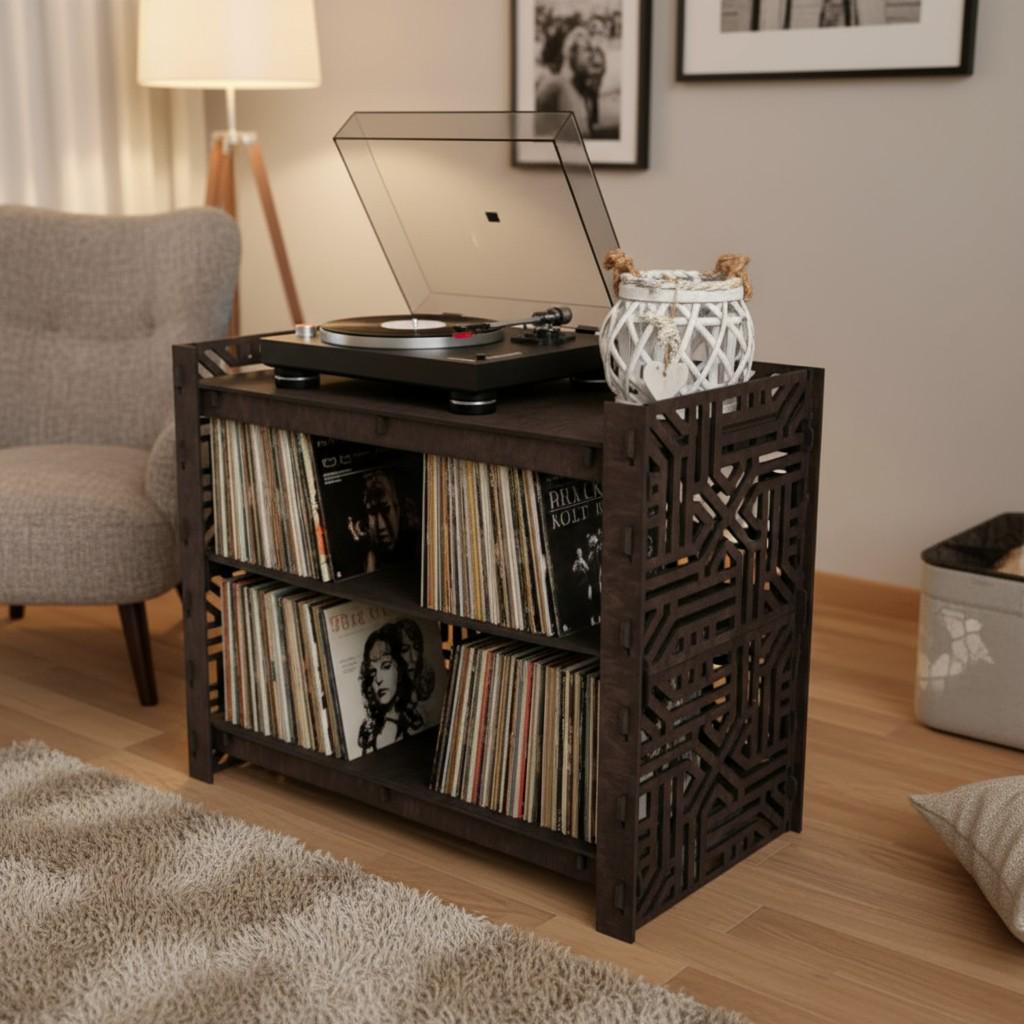 Vinyl Record Storage Cabinet | Wooden Record Player Stand | LP Record ...