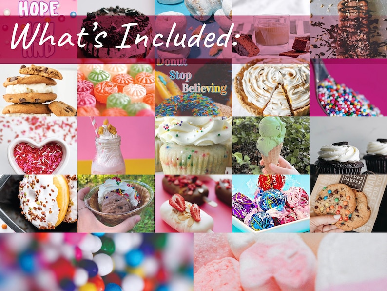 Sweets & Treats Wall Collage Kit Dessert and Candy Collage - Etsy