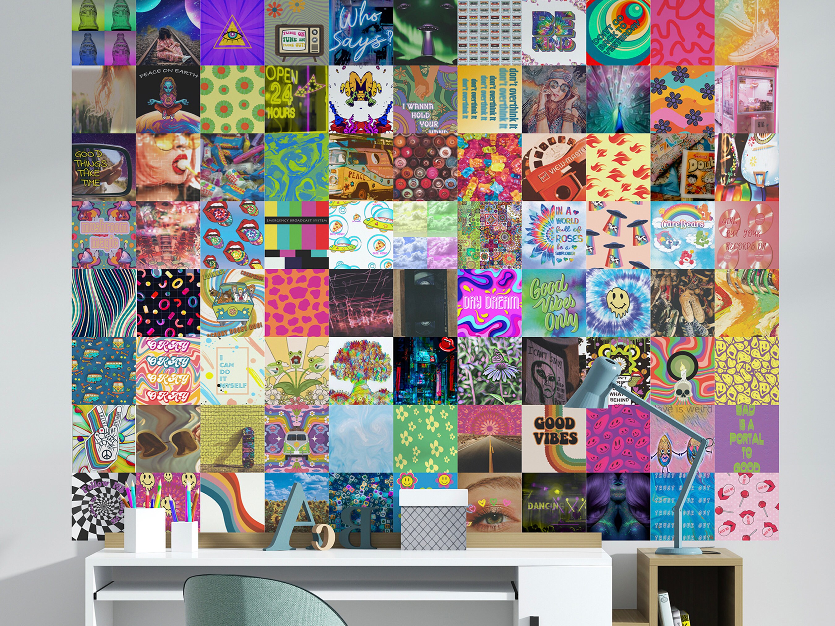 Indie Wall Collage Kit Indie Collage Kit Indie Collage Retro | Etsy