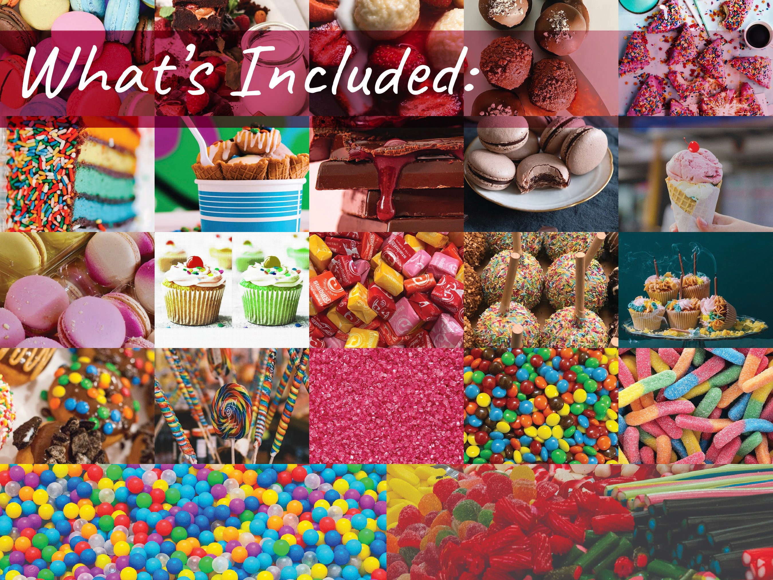 Sweets & Treats Wall Collage Kit Dessert and Candy Collage - Etsy