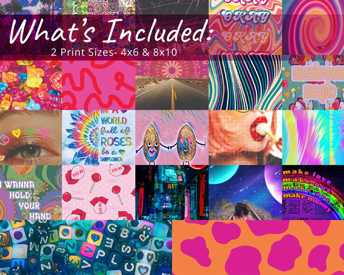 Indie Wall Collage Kit Indie Collage Kit Indie Collage Retro - Etsy