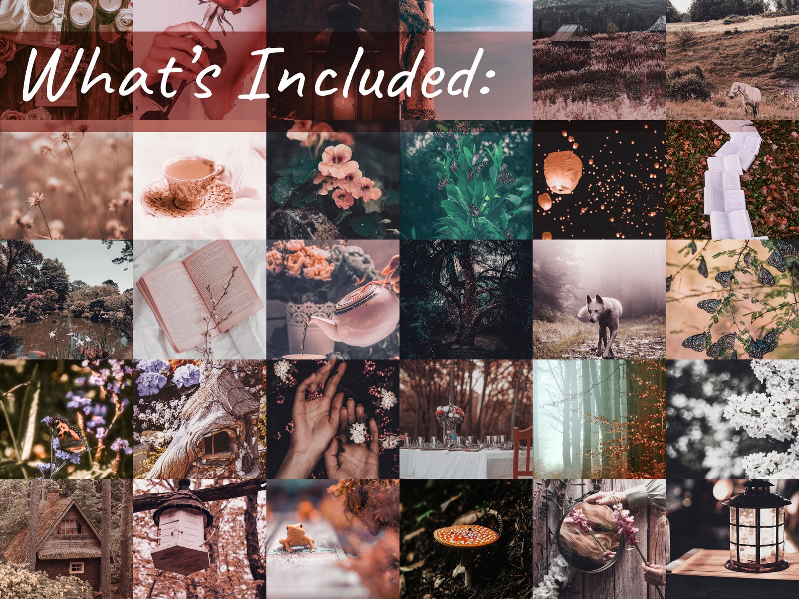 Cottagecore Wall Collage Kit Cottagecore Aesthetic Wall Etsy