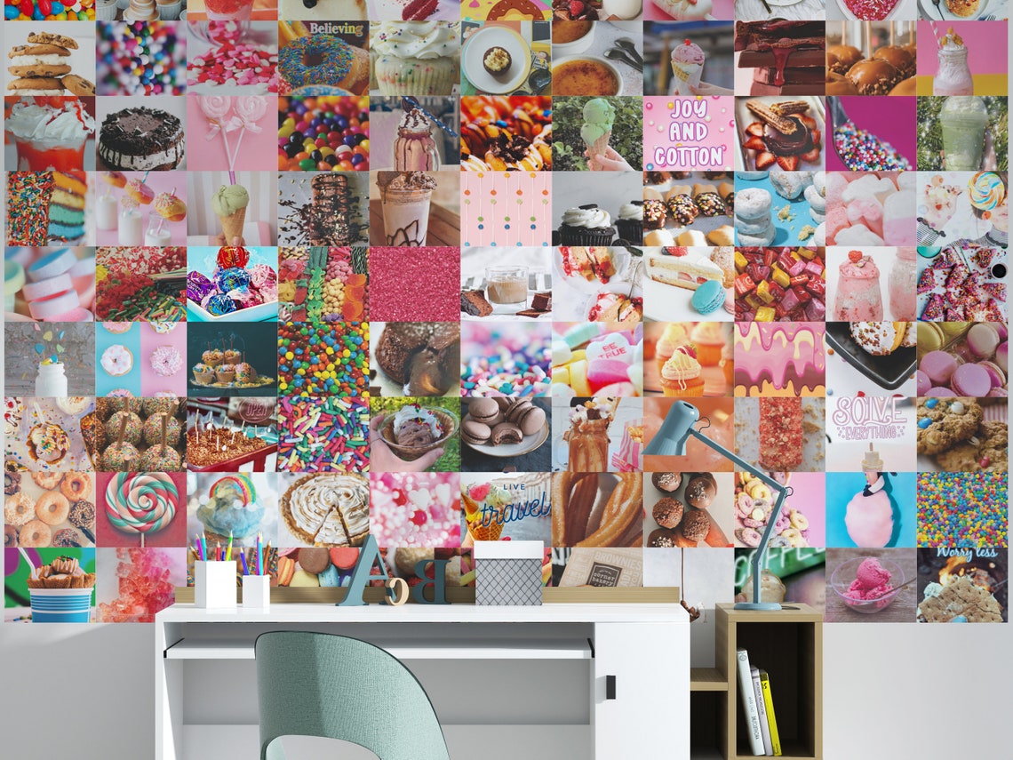 Sweets & Treats Wall Collage Kit Dessert and Candy Collage - Etsy