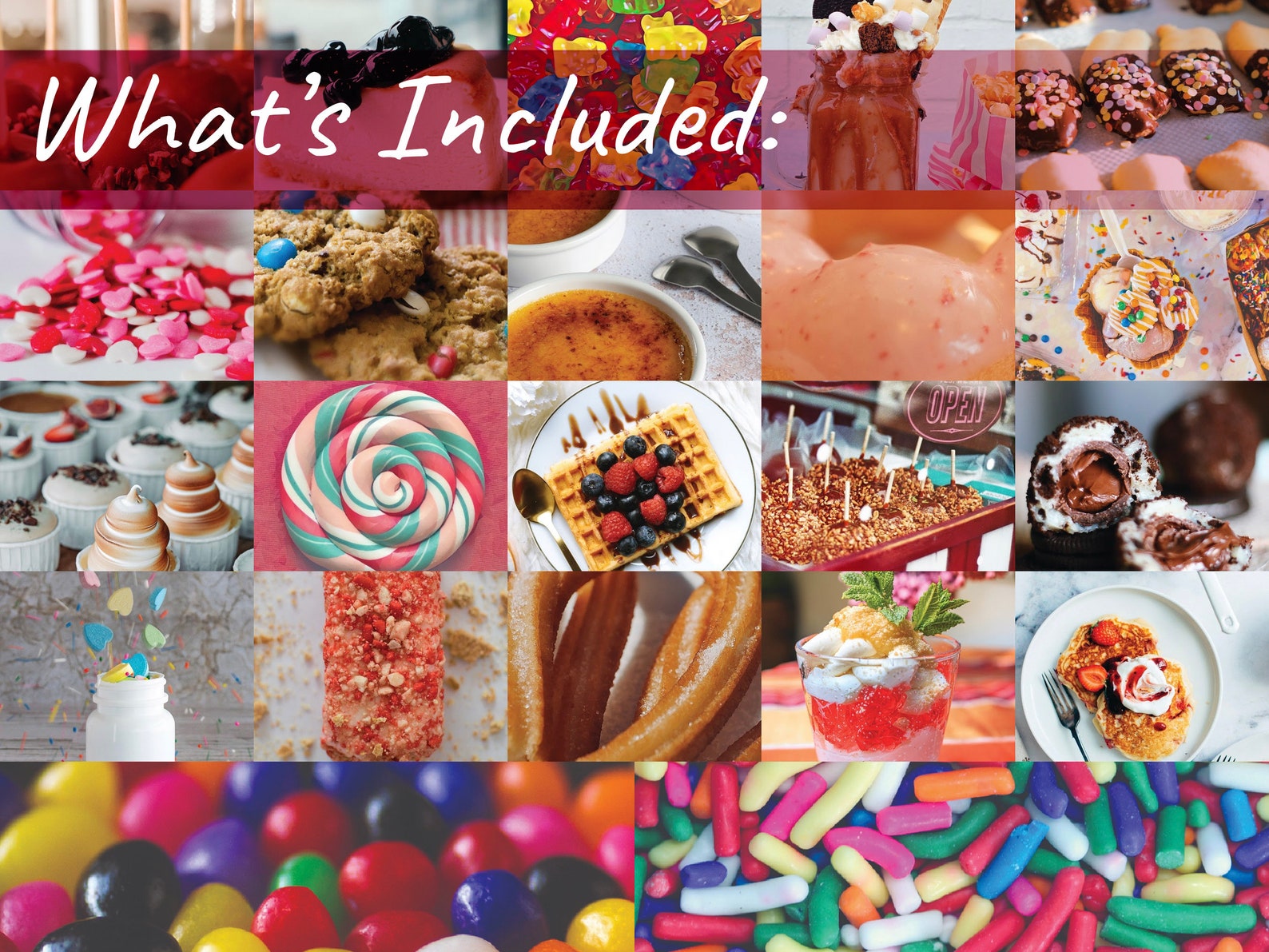 Sweets & Treats Wall Collage Kit Dessert and Candy Collage - Etsy