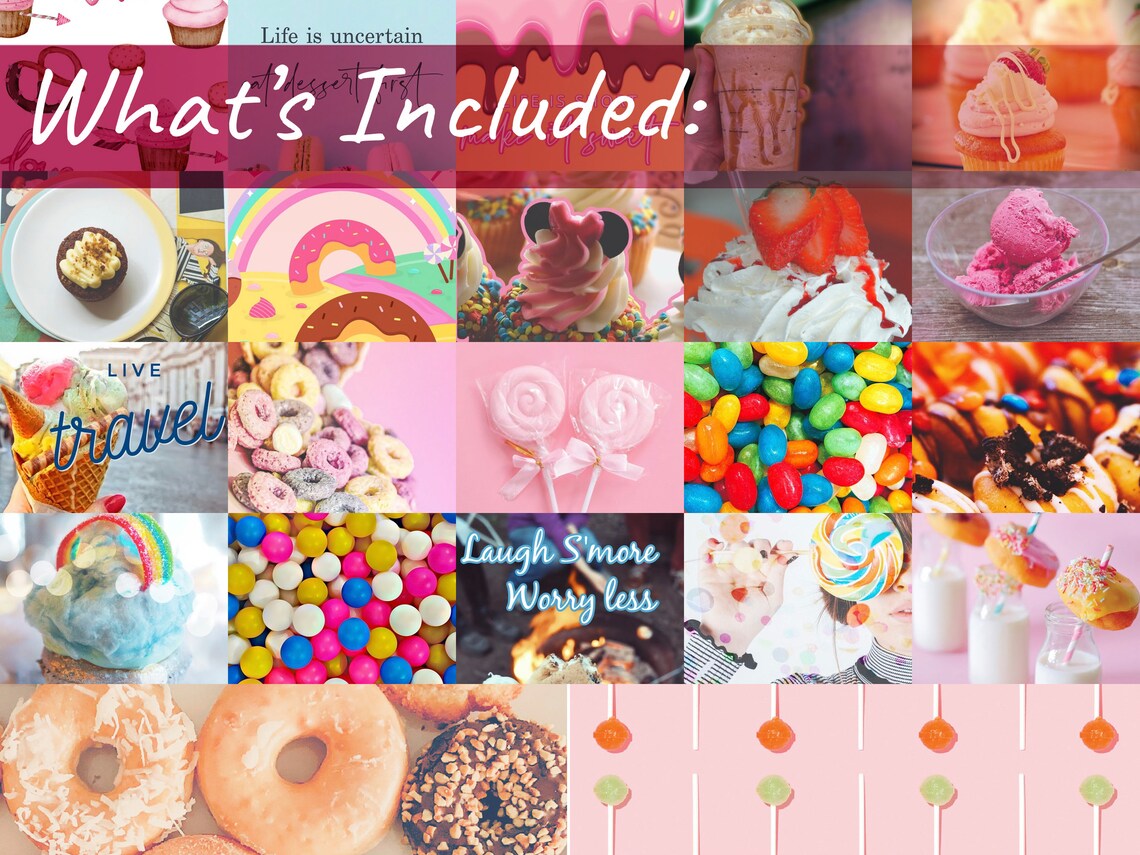 Sweets & Treats Wall Collage Kit Dessert and Candy Collage - Etsy