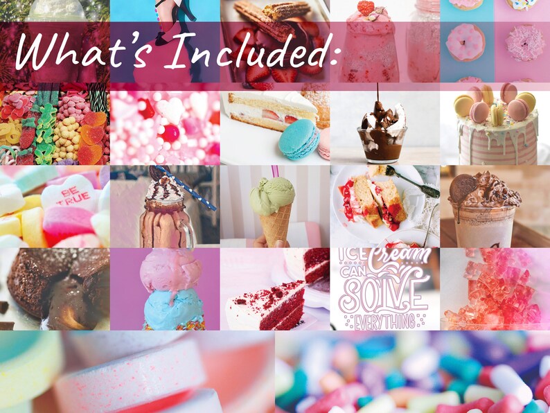 Sweets & Treats Wall Collage Kit Dessert and Candy Collage - Etsy