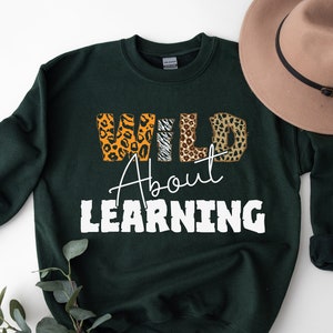 Wild About Learning Shirt: Leopard Print Teacher School Shirt - Etsy
