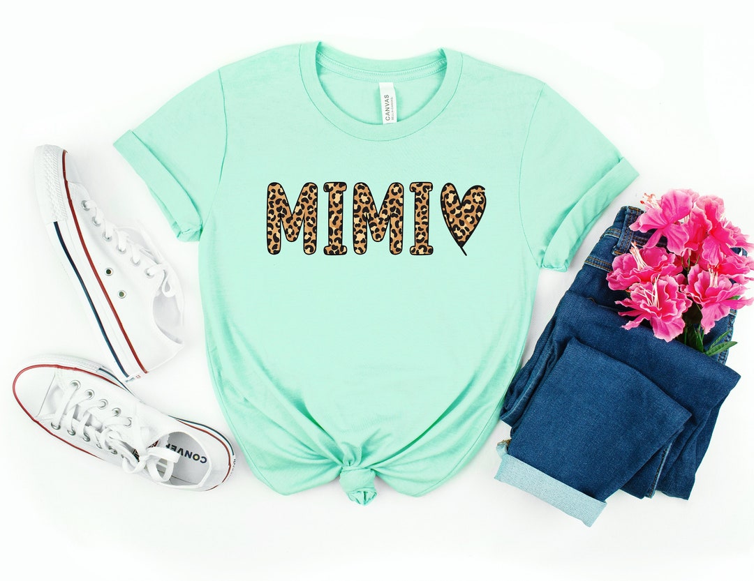 Leopard Mimi Shirt,cheetah Print Mimi Shirt,mimi Gift,grandma Shirt ...