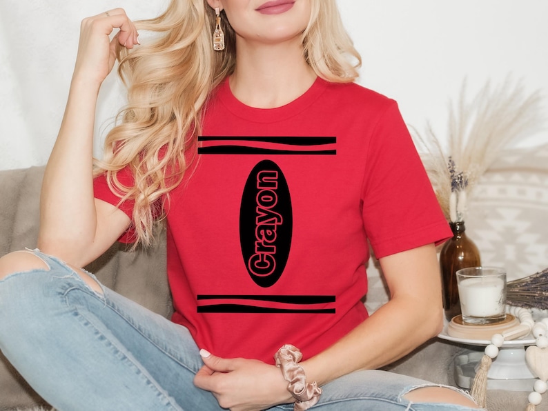 Crayon Shirt,crayon T-shirt,crayon Color Shirt,teacher Halloween ...