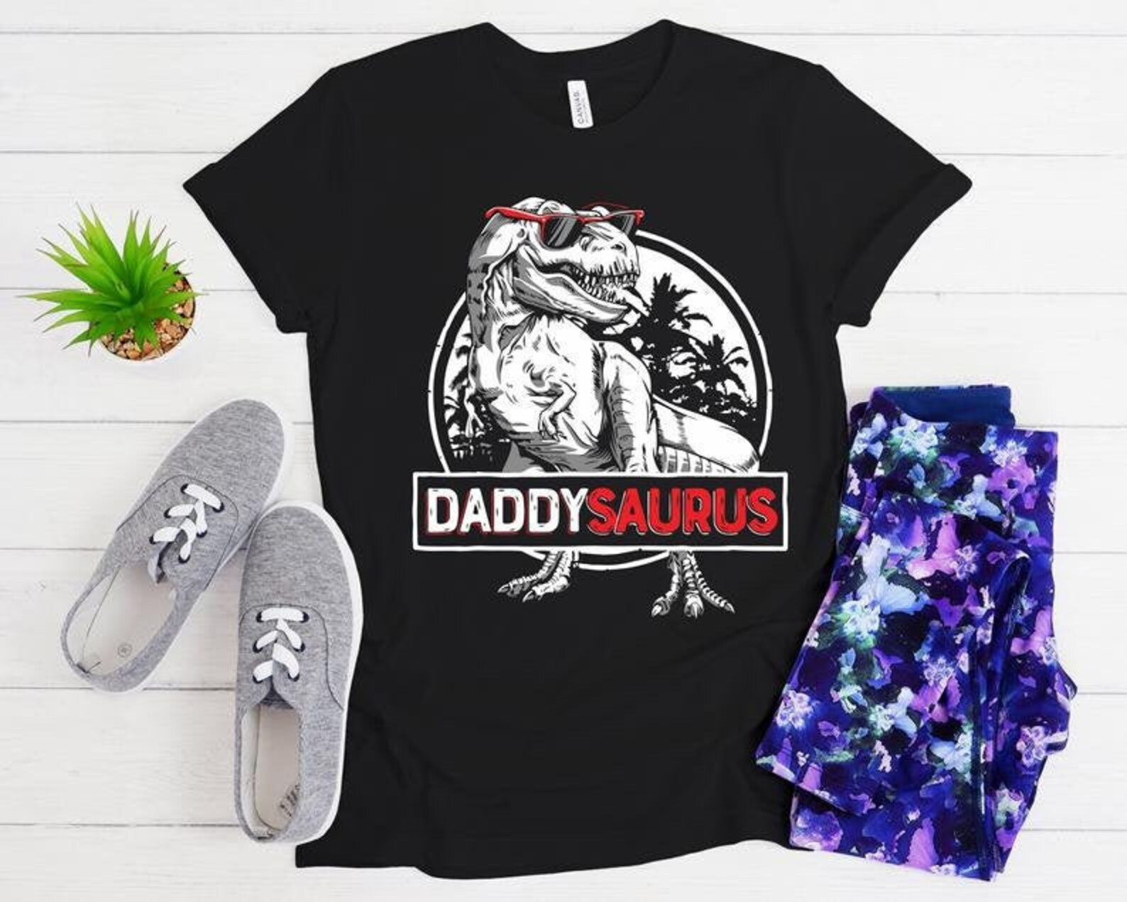 Daddysaurus T Rex Dinosaur Daddy Saurus Family Matching Men | Etsy