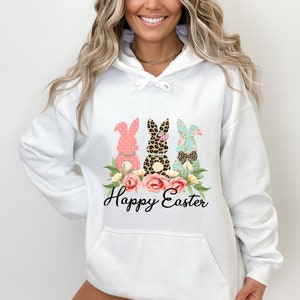 Easter Bunnies Sweatshirt,floral Bunny Sweatshirt, Easter Sweatshirt ...