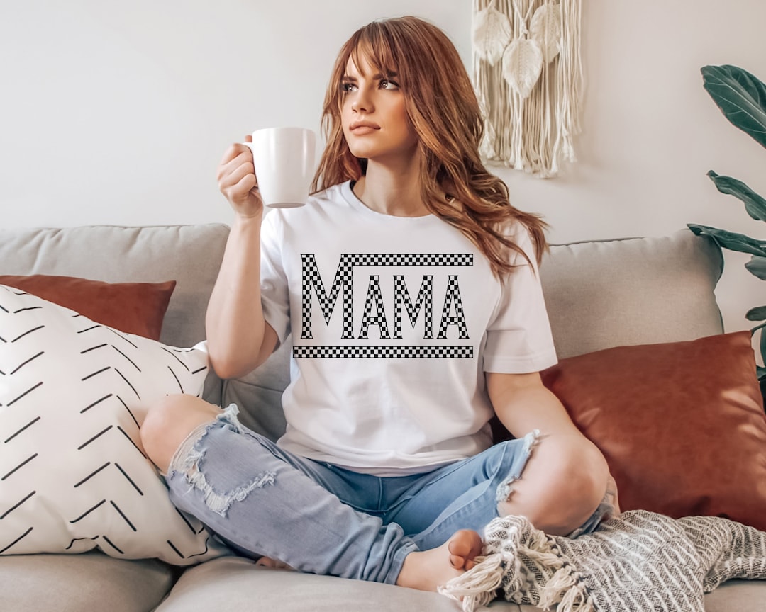 Checkered Mama Shirt, Mama Checkered Mama Shirt for Mothers Day Gift ...