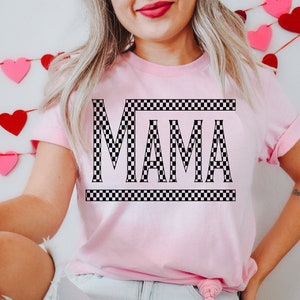 Checkered Mama Shirt, Mama Checkered Mama Shirt for Mothers Day Gift ...